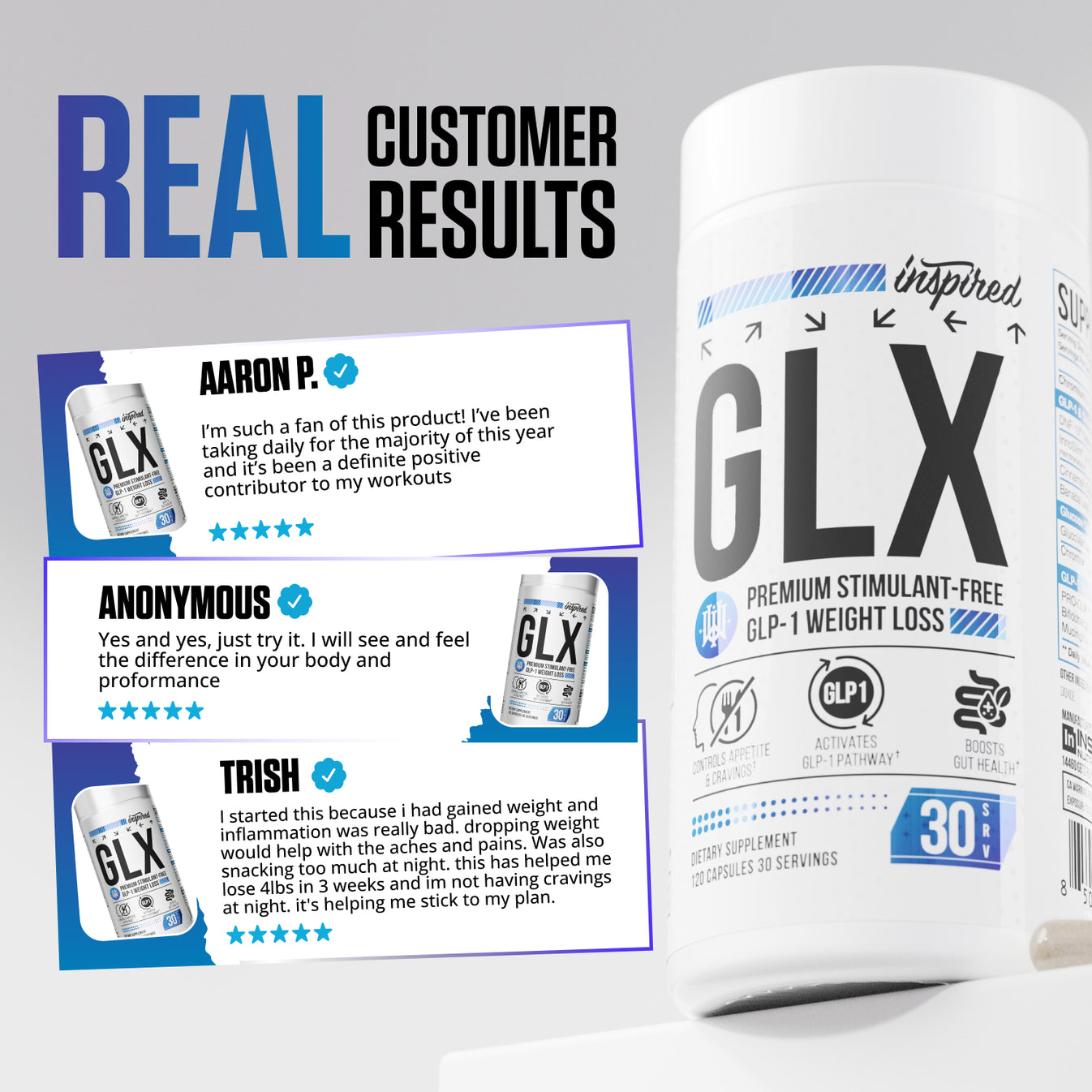 GLX by Inspired | 4-in-1 GLP-1 Peptide System for Weight Control ...